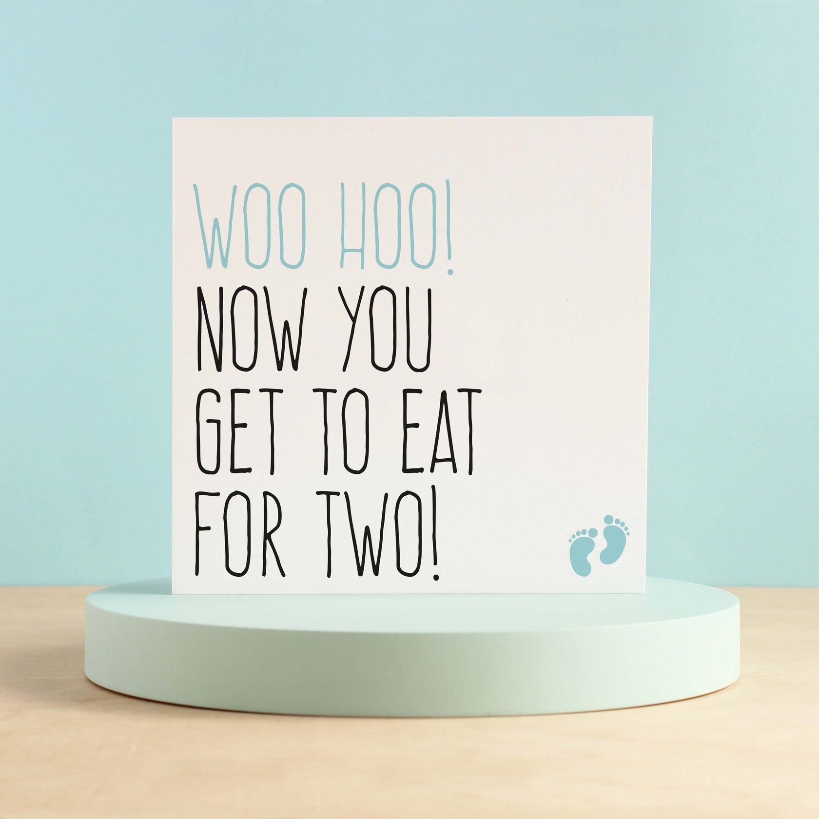 Eat for two pregnancy card | Purple Tree Designs